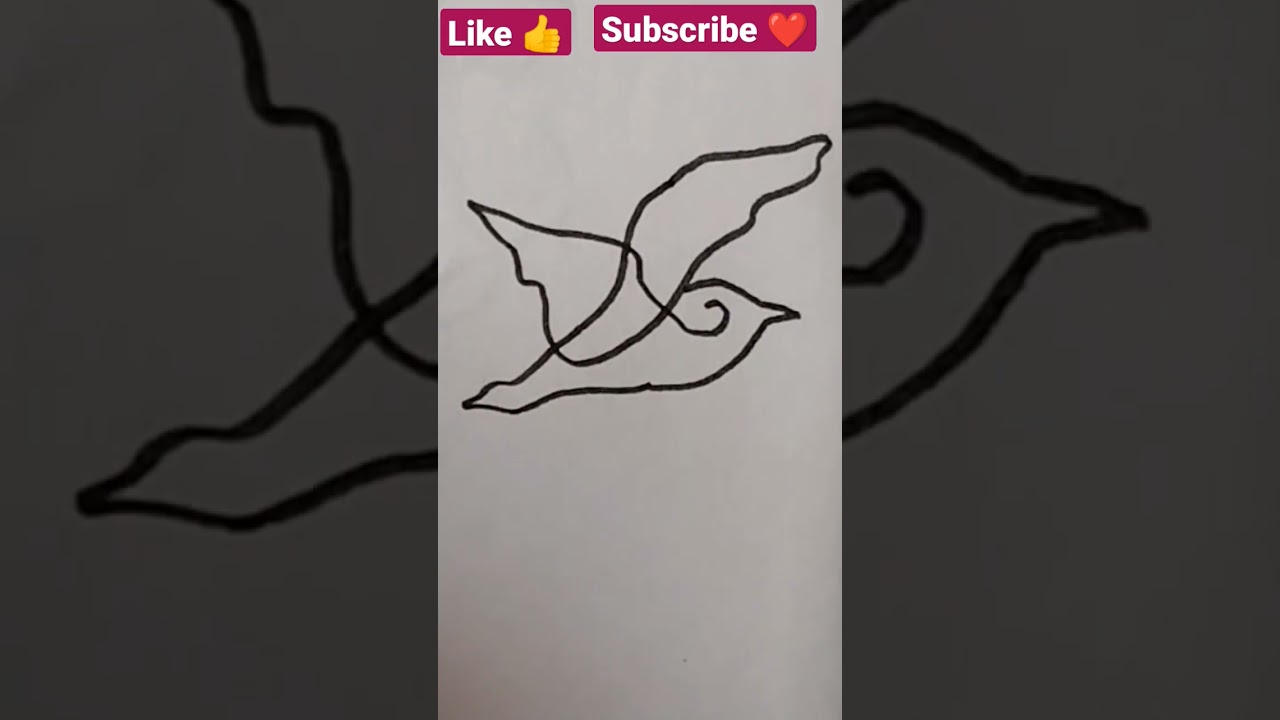 One line Bird 🦅Art | Easy One Stroke Drawing | Drawing Bird in One Line ...