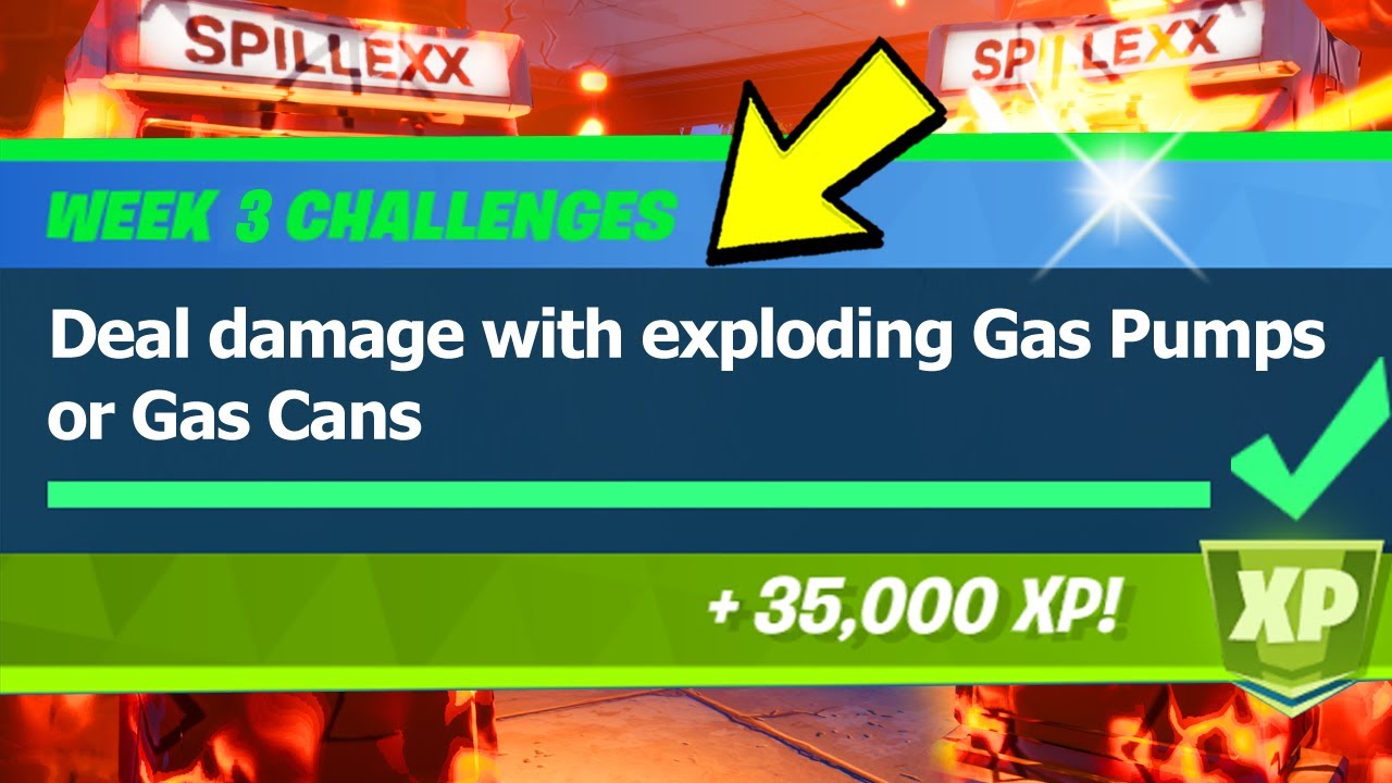 Deal damage with exploding Gas Pumps or Gas Cans Locations - Fortnite ...
