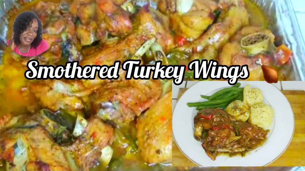 Smothered Turkey Wings Recipe🍗//Fall-off The Bone Turkey Wings//How To ...