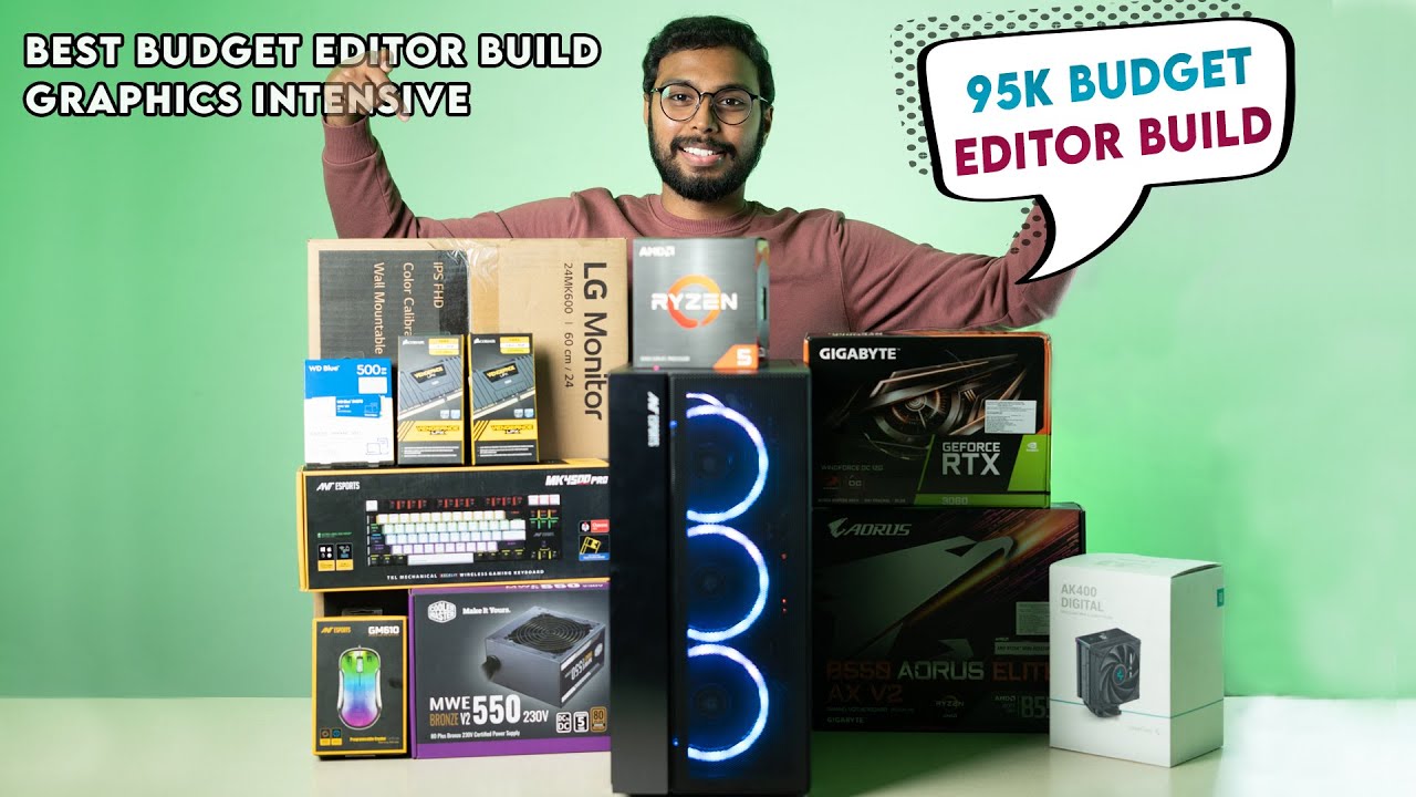 💻 Rs.95k Editing PC Build | AMD Ryzen 5-5600X | High-Performance Setup ...