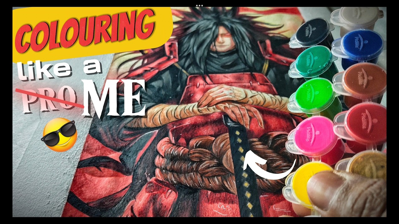 MADARA UCHIHA FULL BODY DRAWING WITH 20₹ WATER COLOURS🔥 | HYPER ...