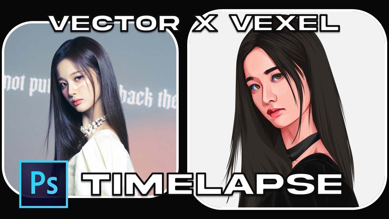 TIMELAPS VEXEL X VEXTOR ART SULLYOON NMIXX [Photoshop] - YouTube