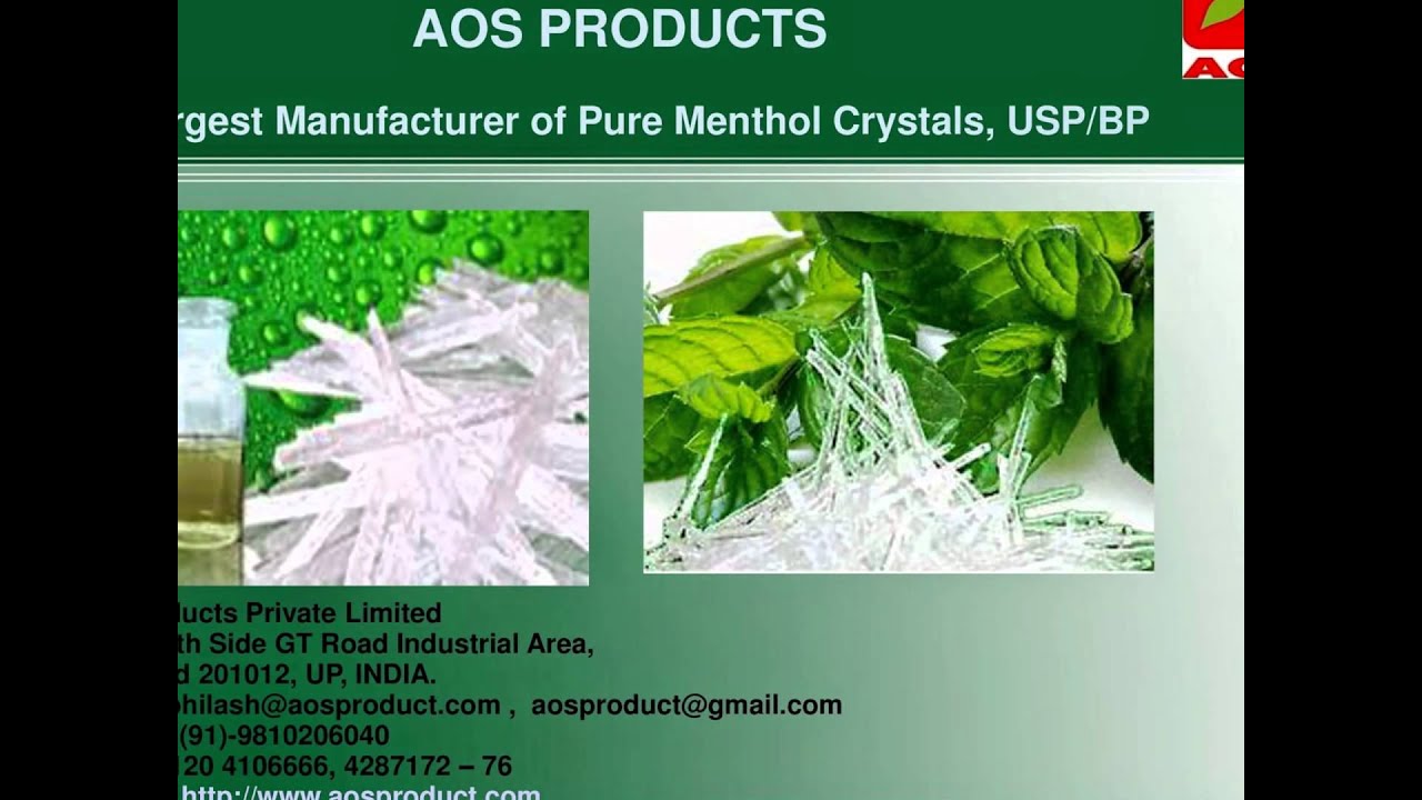 Pure Natural Menthol Crystals, Menthol Crystal USP/BP/IP - YouTube