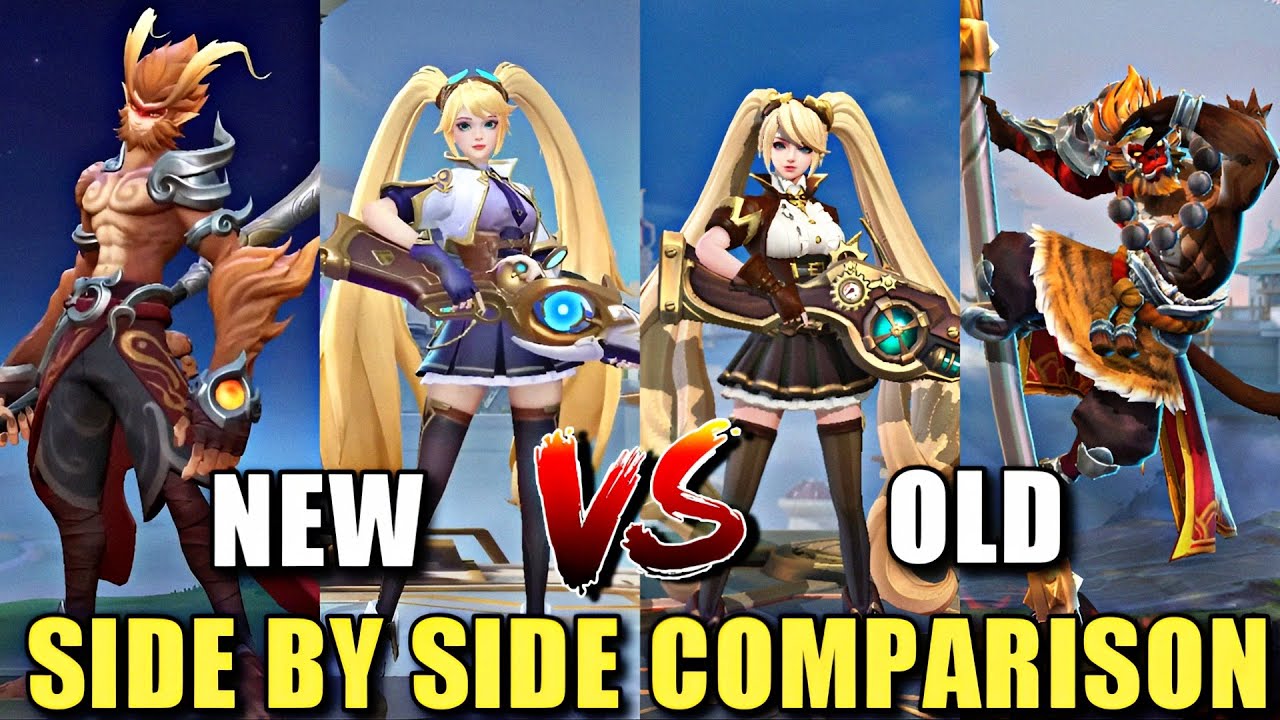 MLBB OLD VS NEW HERO DESIGN SIDE BY SIDE COMPARISION | MOBILE LEGENDS ...