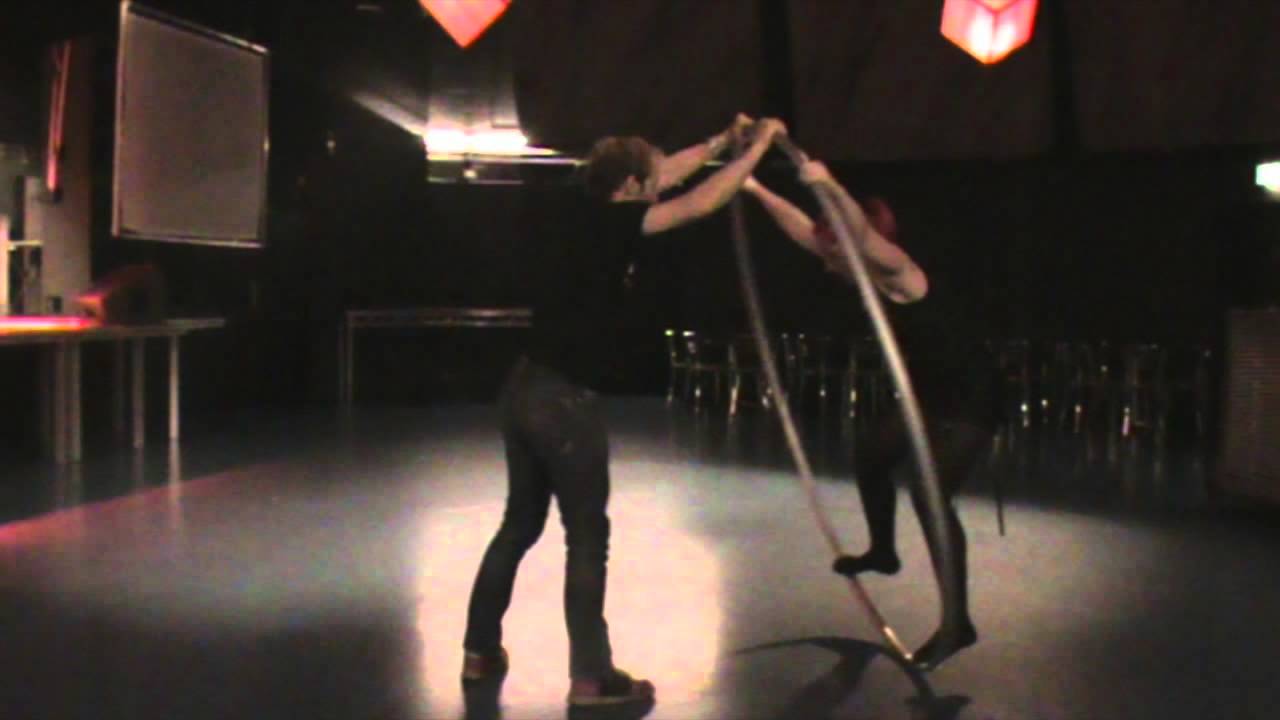 Charlie & Nick - Cyr Wheel Training at Circus Hallam - YouTube