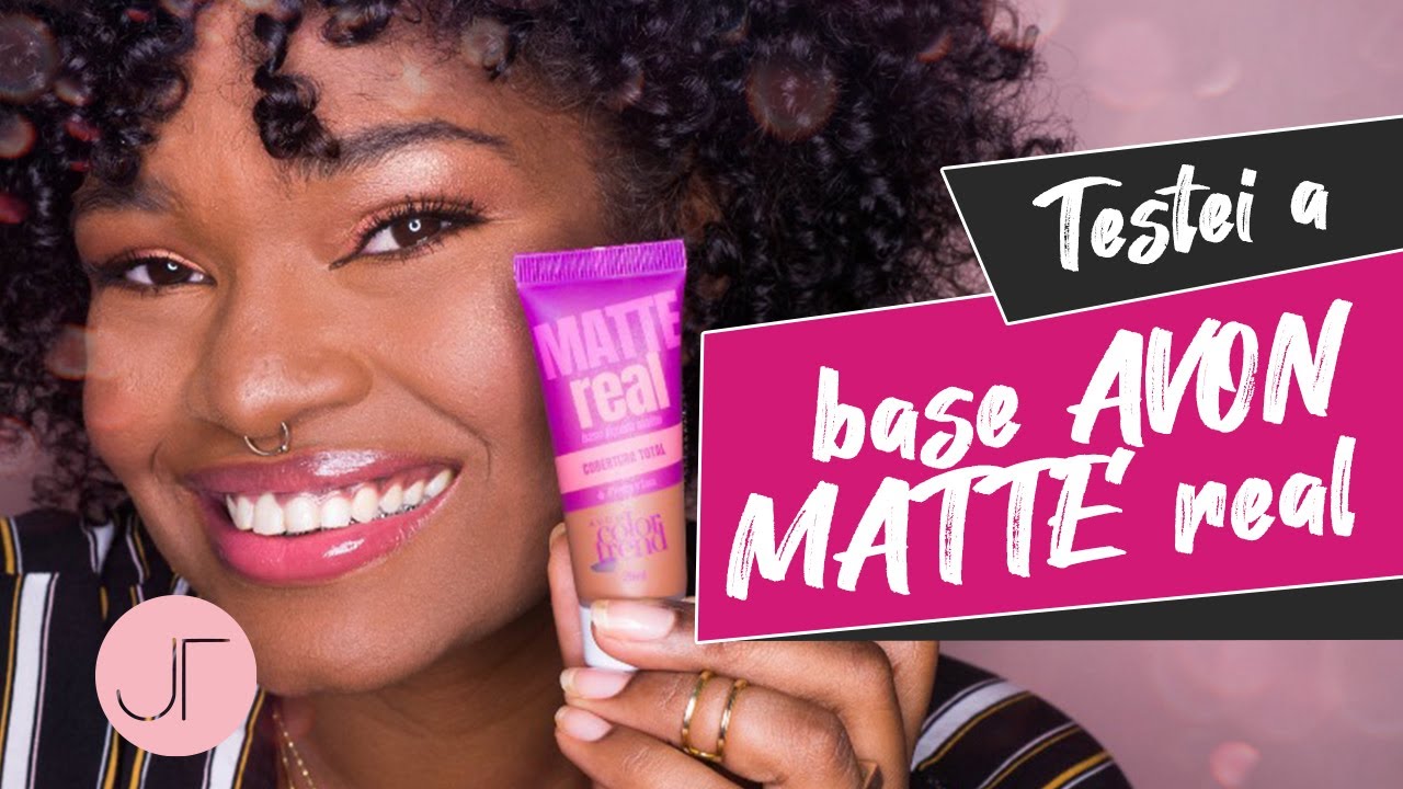 Testei a base AVON MATTE real - Pele Negra #OTomMaisEscuro - YouTube