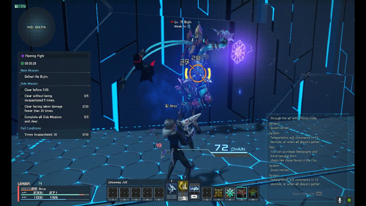 PSO2 NGS: Fleeting Fight - Gu/Bo Showcase - YouTube