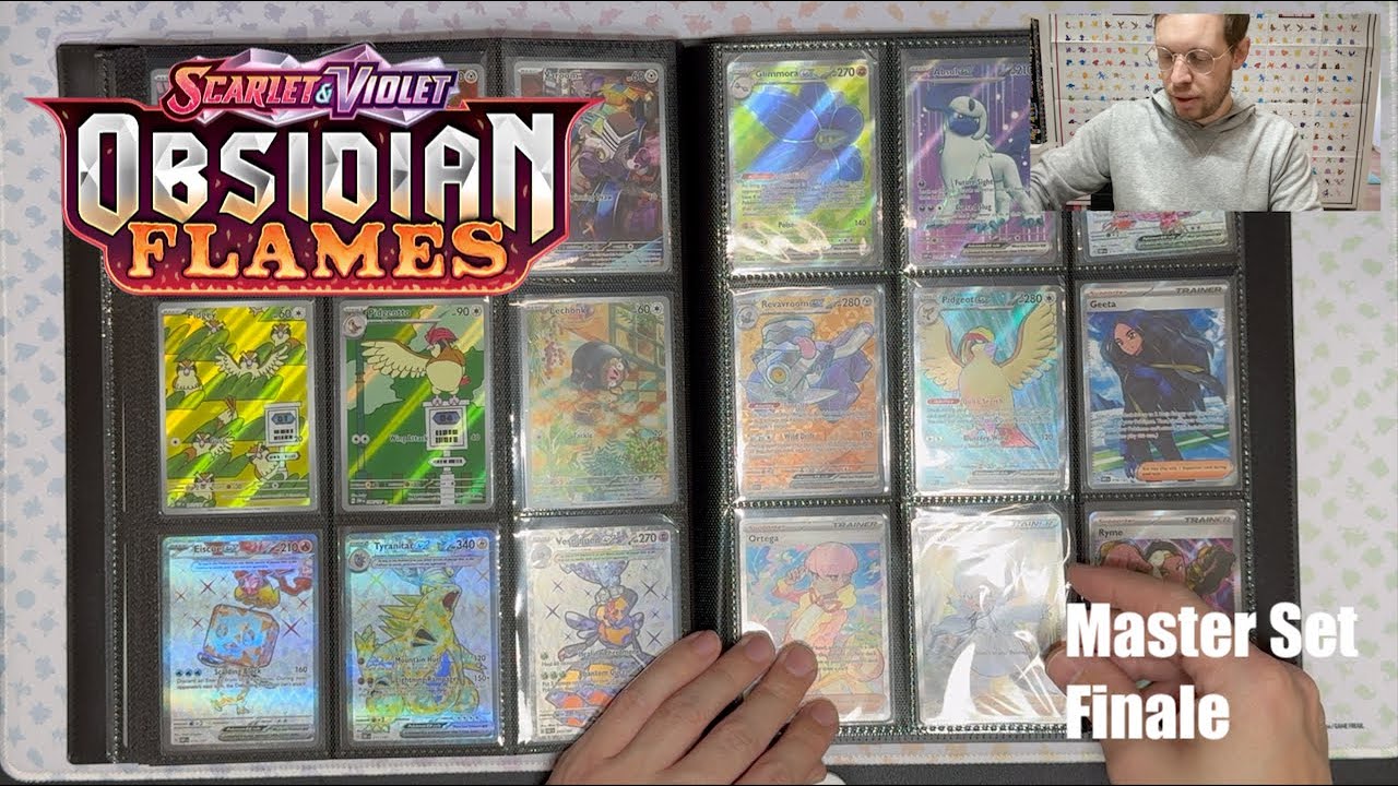 Scarlet & Violet Obsidian Flames Master Set Binder Finale - YouTube