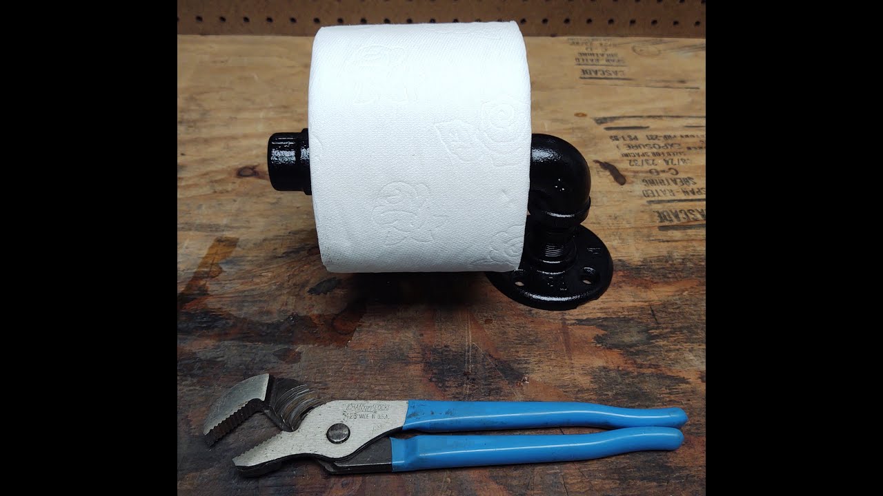 DIY Easy Pipe Toilet Paper Holder - YouTube