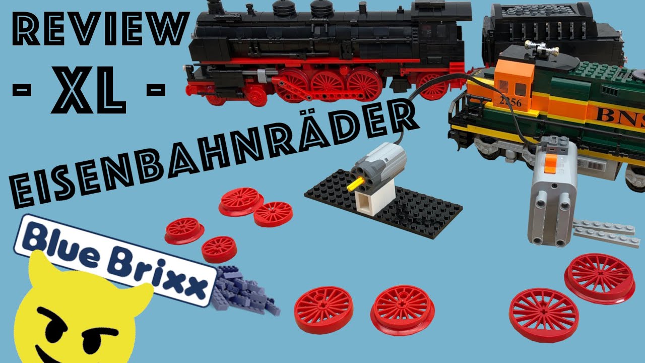 REVIEW BlueBrixx XL Eisenbahnräder - Bricked4You - YouTube