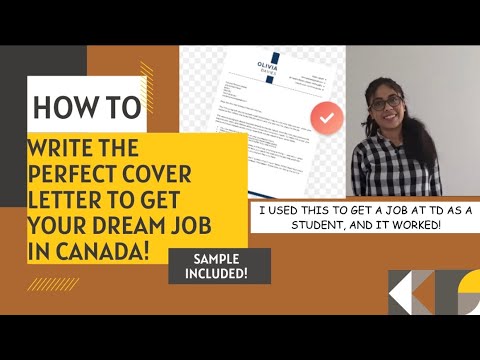 HOW TO WRITE A COVER LETTER TO GET A JOB IN CANADA - YouTube