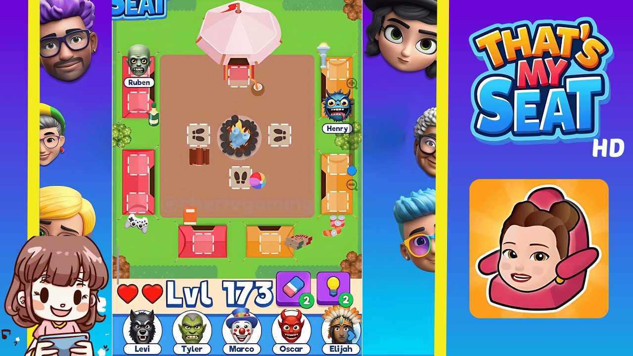 That's My Seat level 173 Solution Walkthrough - YouTube