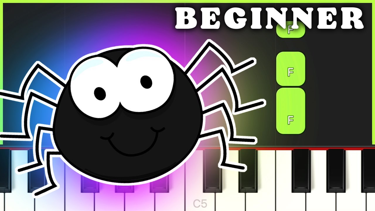 The Itsy Bitsy Spider | BEGINNER ONE HAND PIANO TUTORIAL - YouTube