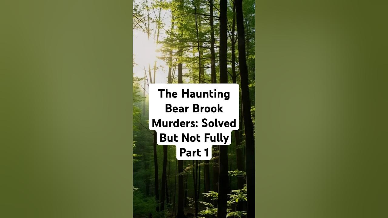 The Haunting Bear Brook Murders: Solved But Not Fully Part 1 #coldcase ...