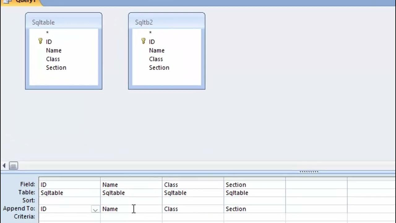 Append Query In Ms Access Computerexcelsolution Youtube