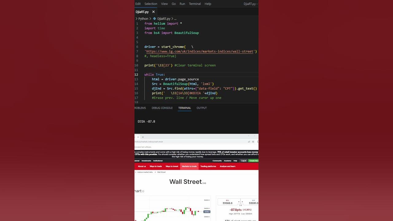Python Webscraping Dynamic Live Data with Helium (Selenium) - Part 1 - YouTube