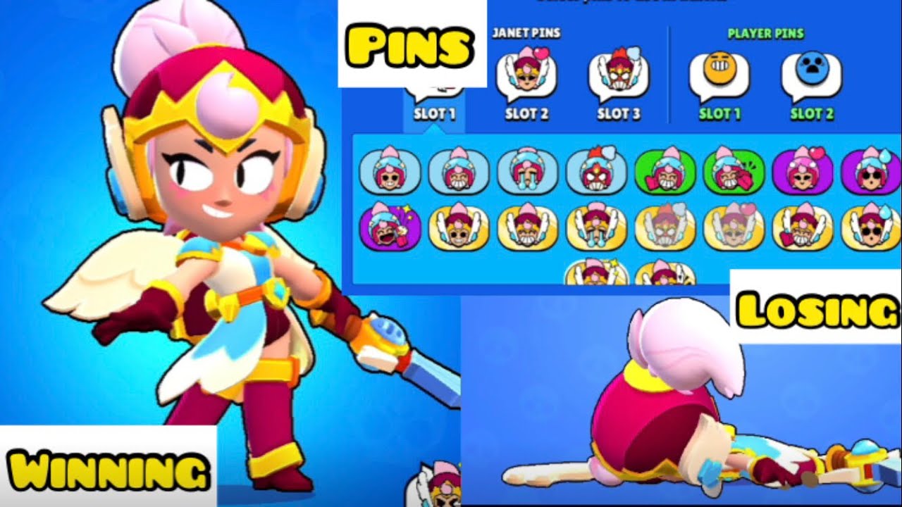FINISHED BRAWL PASS.. Valkyrie Janet winning, losing and pin animations ...