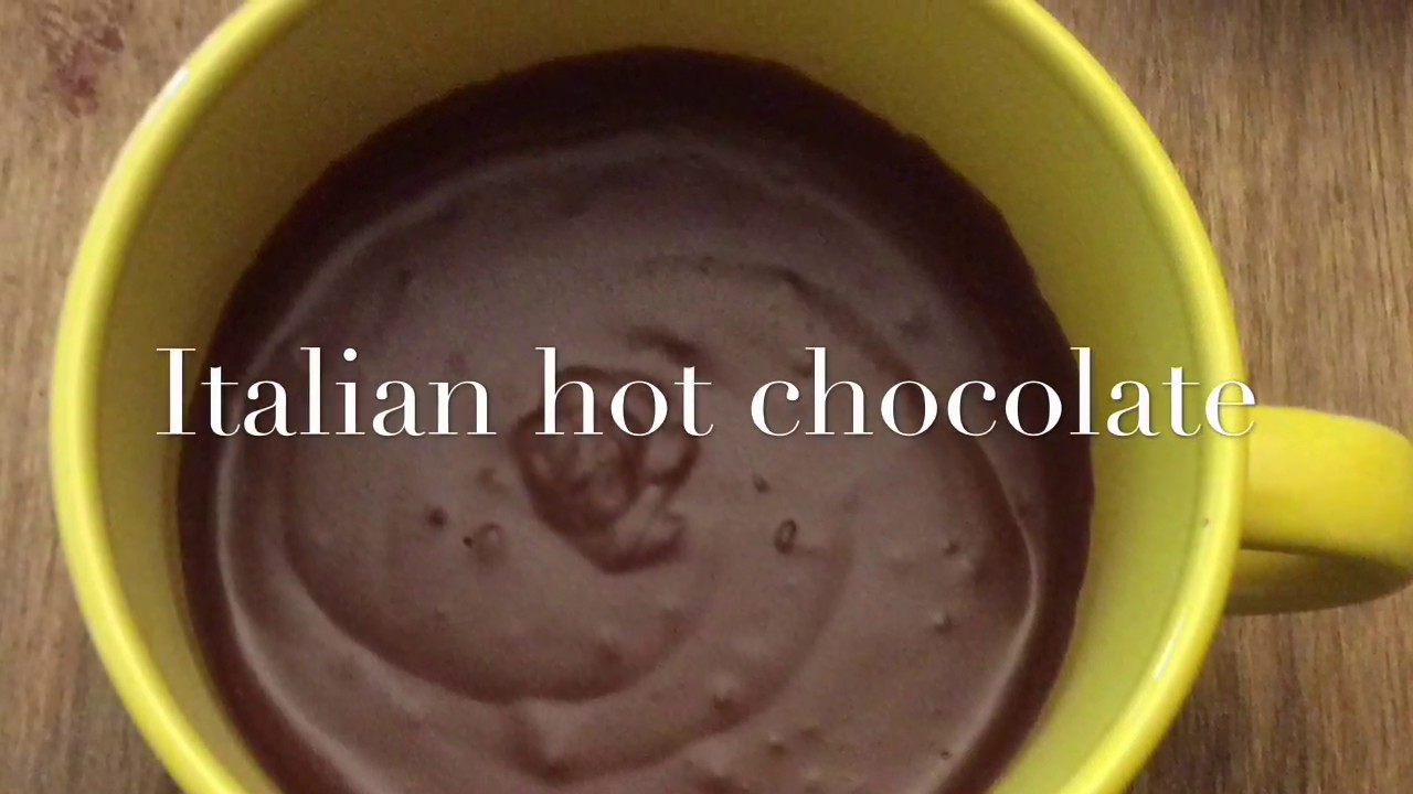 Easy delicious Italian hot chocolate without sugar or corn starch - YouTube