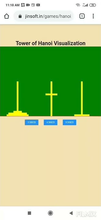 Tower Of Hanoi Javascript And Canvas Visualisation Recursion Html Css And Vanilla