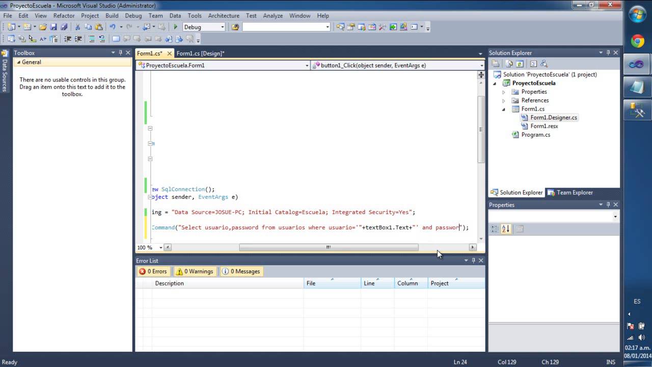 Tutorial: Login usando SQL y Visual Studio C# - YouTube