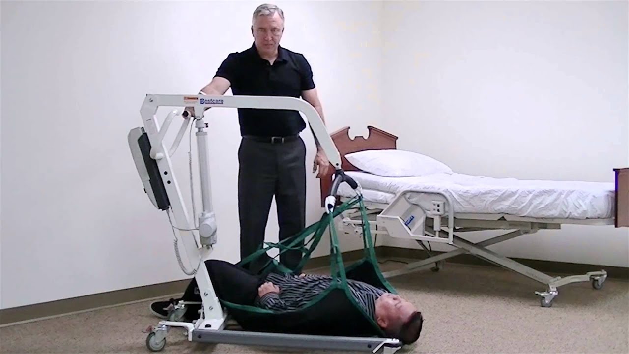 GPH Sling - Transfer from floor to chair - YouTube