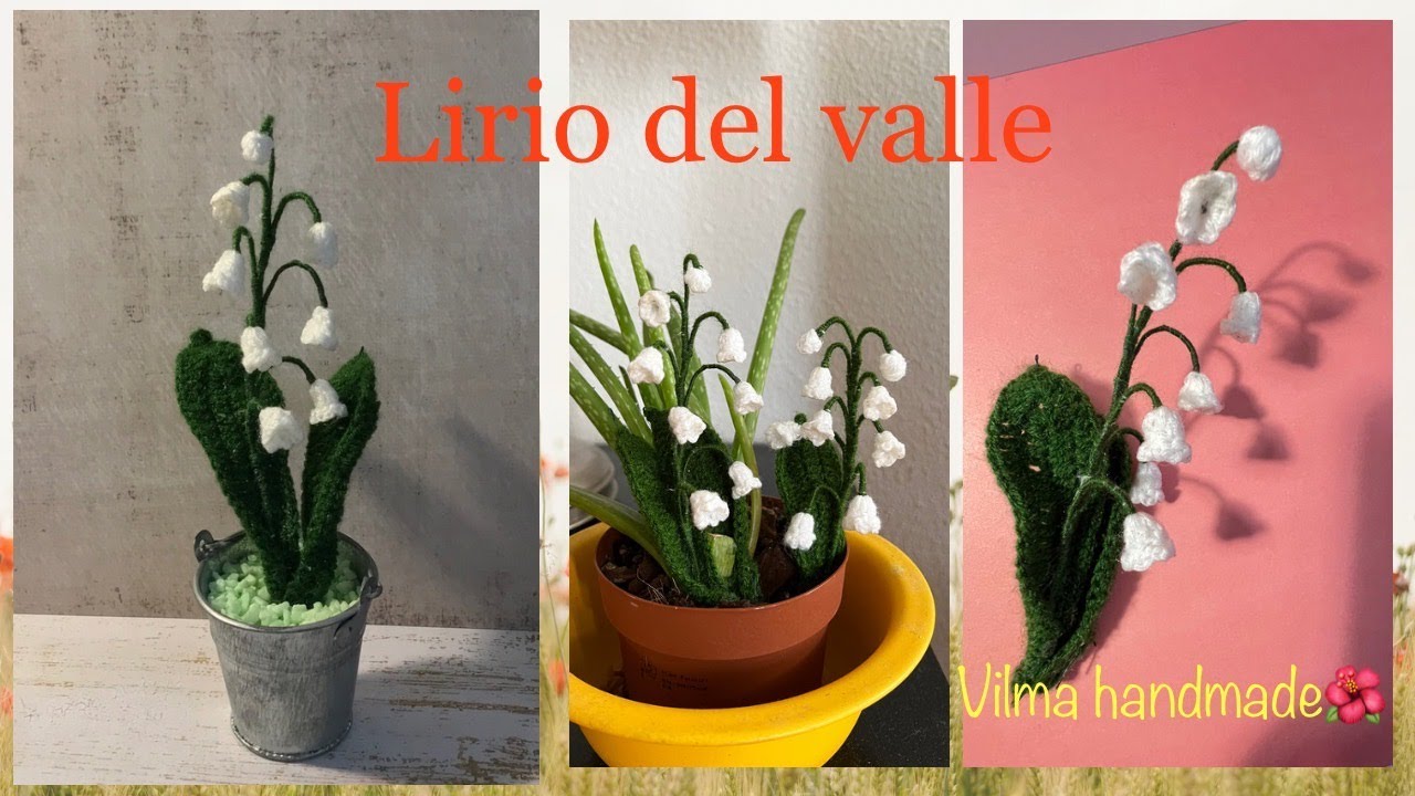 Flor Lirio del valle tejida a crochet, ideas para tejer con restos de ...