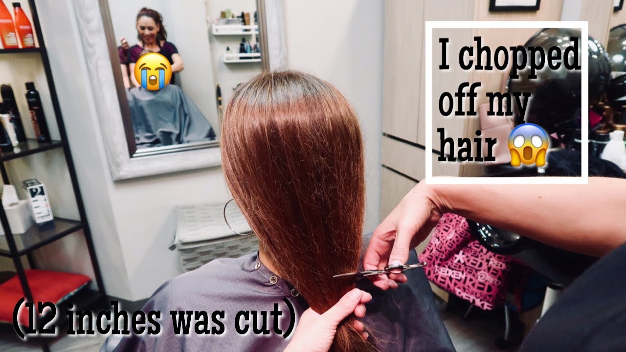 I FINALLY CUT MY HAIR 😱 || I CHOPPED OFF A WHOLE FOOT 💇🏽‍♀️ || - YouTube