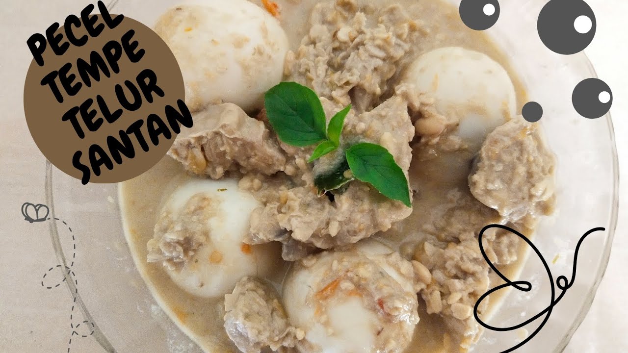 Olahan tempe sederhana bikin nagih, pecel tempe telur bumbu santan ...