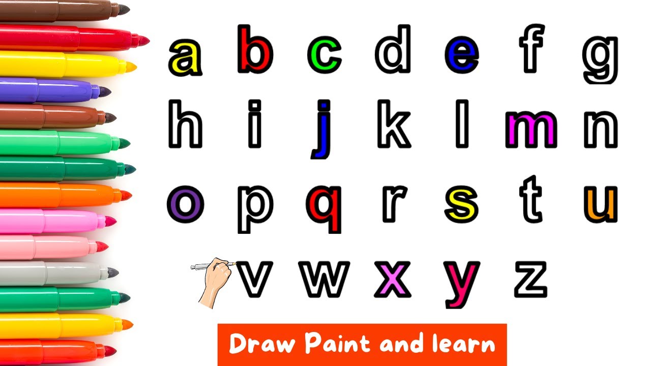Learn Abc Alphabets for kids, Toddlers | alphabet drawing tutorial for ...