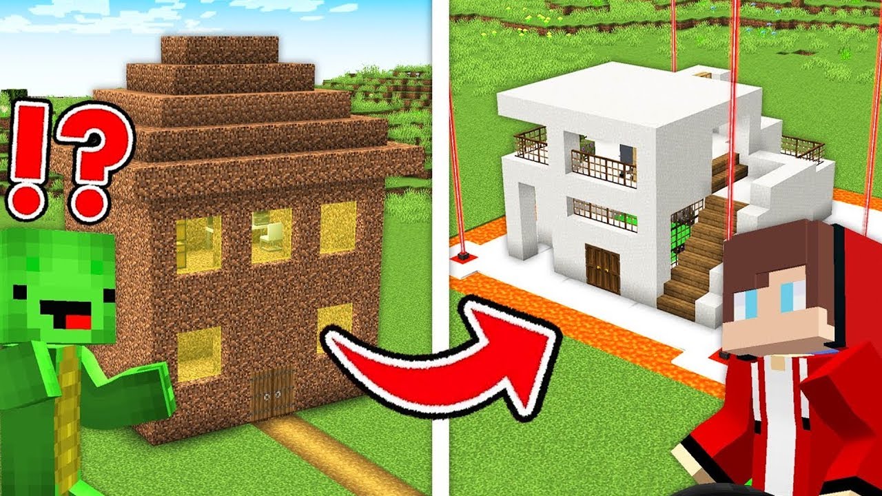 JJ and Mikey Build and Chose Secure Base in Minecraft - Maizen Challenge - YouTube
