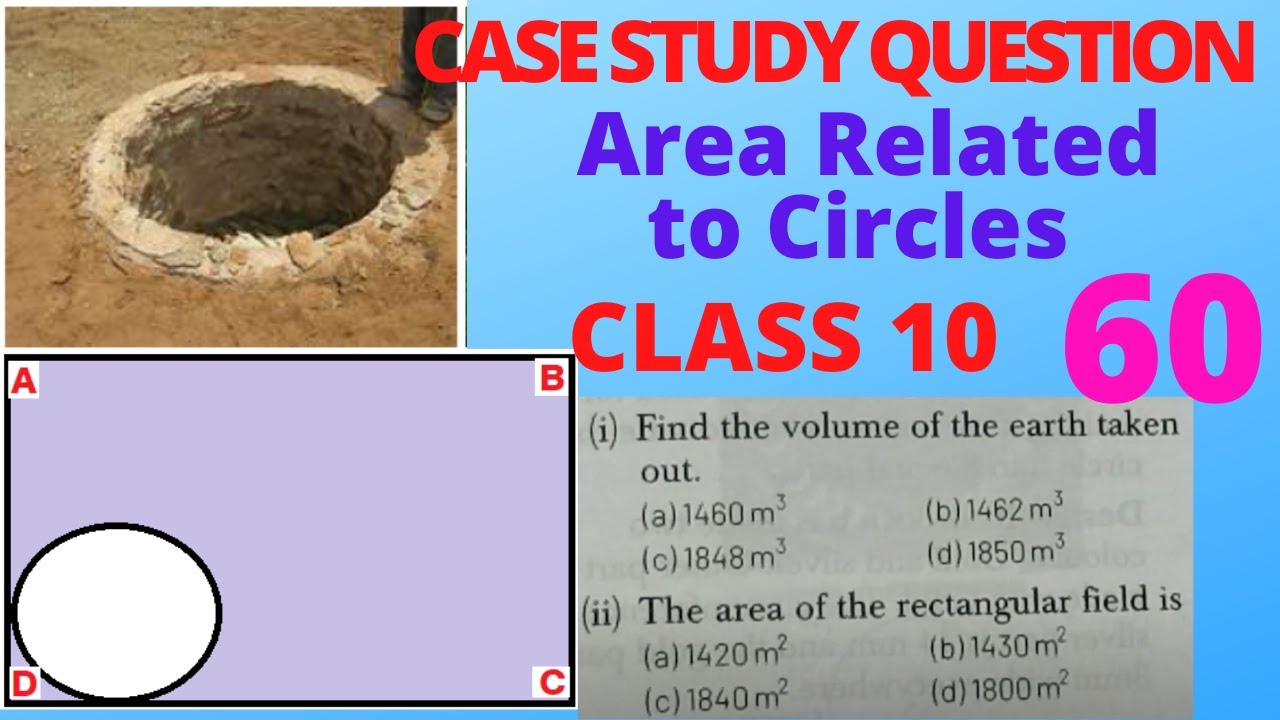 case study question on chapter area related to circle, class 10 - YouTube
