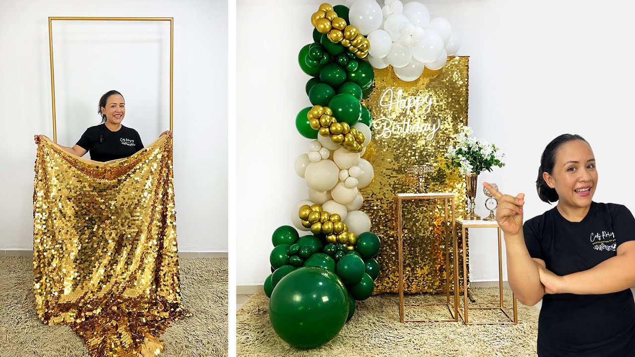 Como hacer un Arco de Globos e instalarlo sobre Tela Shimmer 🎉 ...