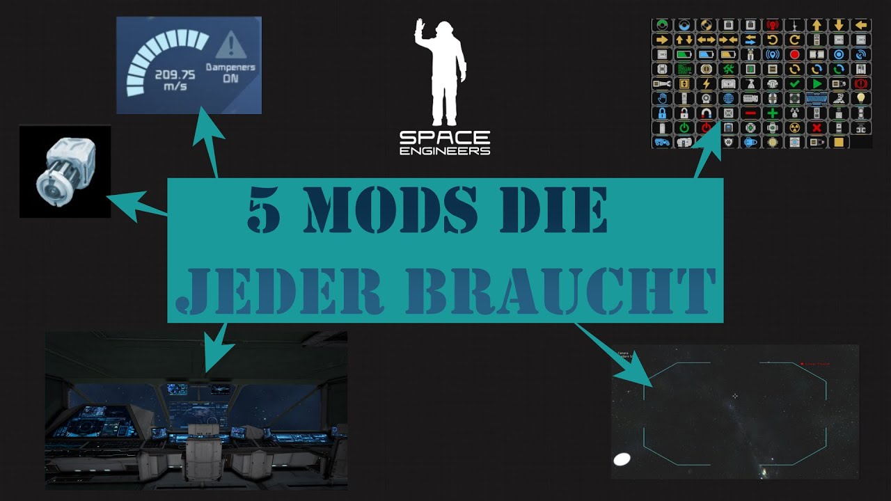 5 MODS die JEDER Space Engineers Spieler braucht! - YouTube