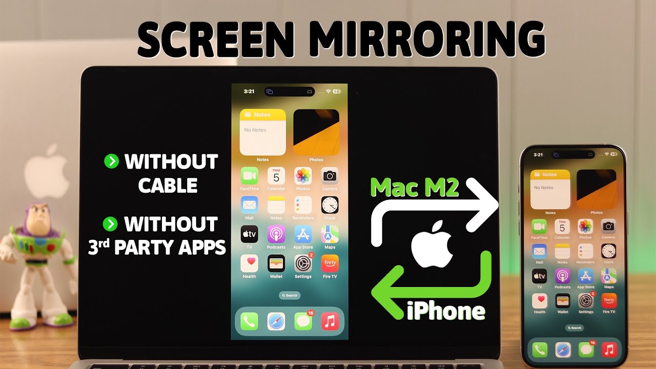 Wireless Screen Mirroring iPhone 15 with M2 MacBook Air/Pro! - YouTube