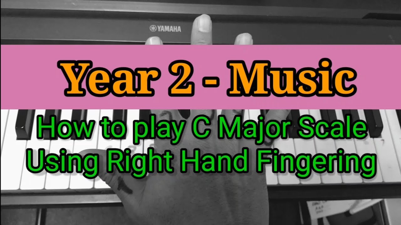 Y2 - How to Play C Major Scale using Right Hand Fingering - YouTube