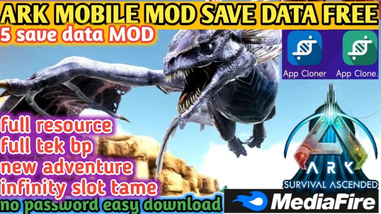 ark mobile mod 5 save data app clone free | full tek bp | full reso ...