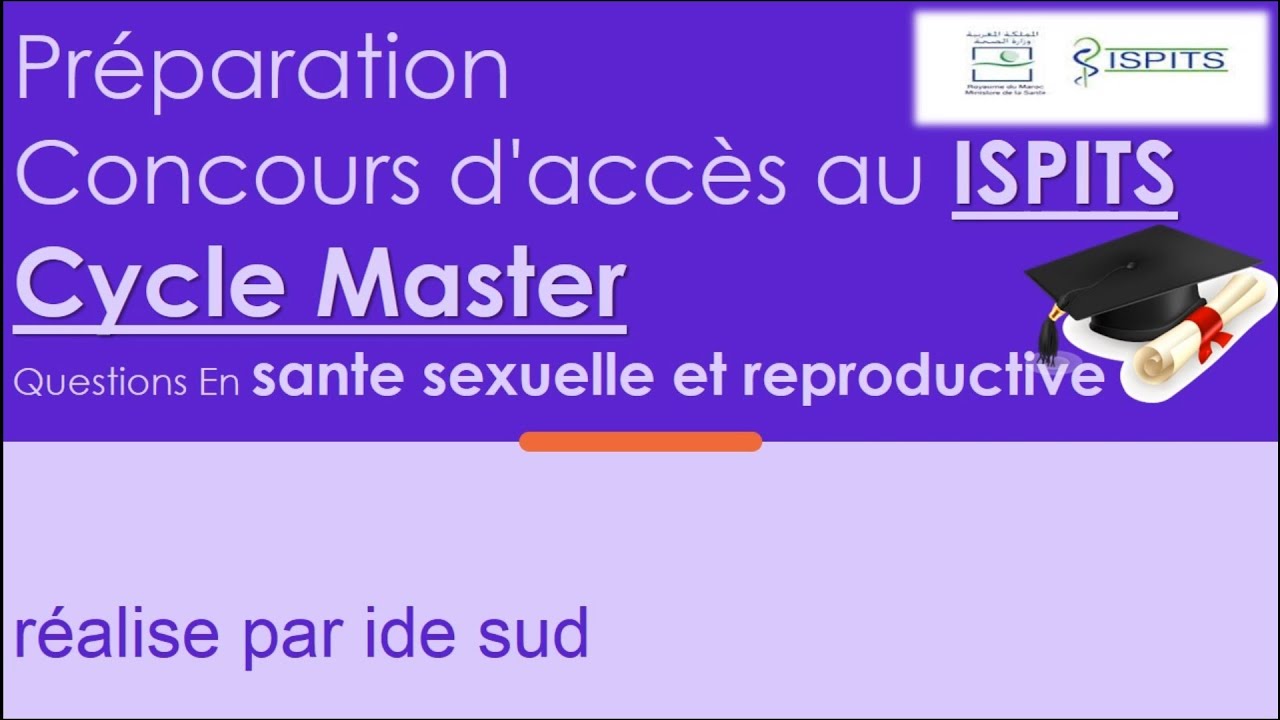 Préparation concours ISPITS Cycle Master question en santé sexuelle et ...