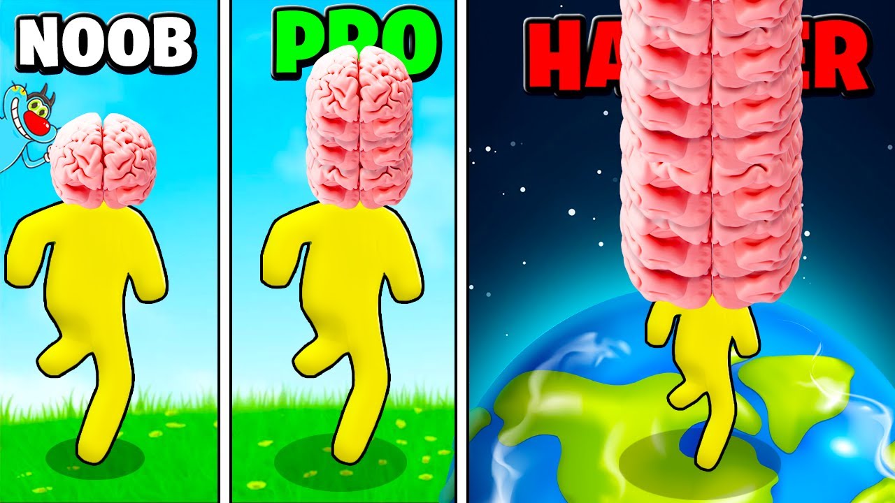 NOOB vs PRO vs HACKER| | In Big Head Run | With Oggy And Jack | Rock ...