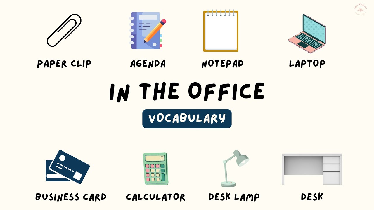 Office Vocabulary With Pictures and Pronunciation | Daily Use English ...