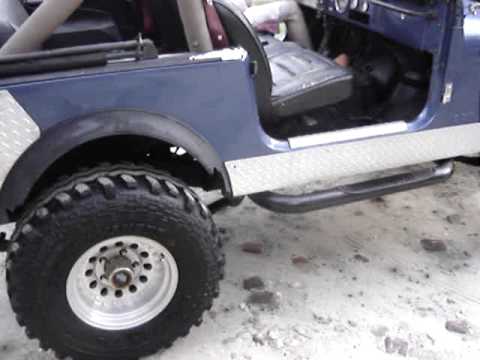 83 Jeep CJ7 with 304 v8 - YouTube