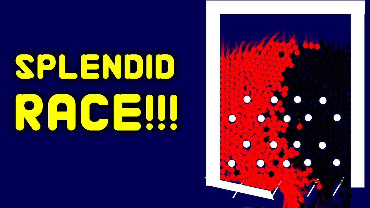 SPLENDID: 4 Colors Marble Race in Algodoo - Marble Run - YouTube