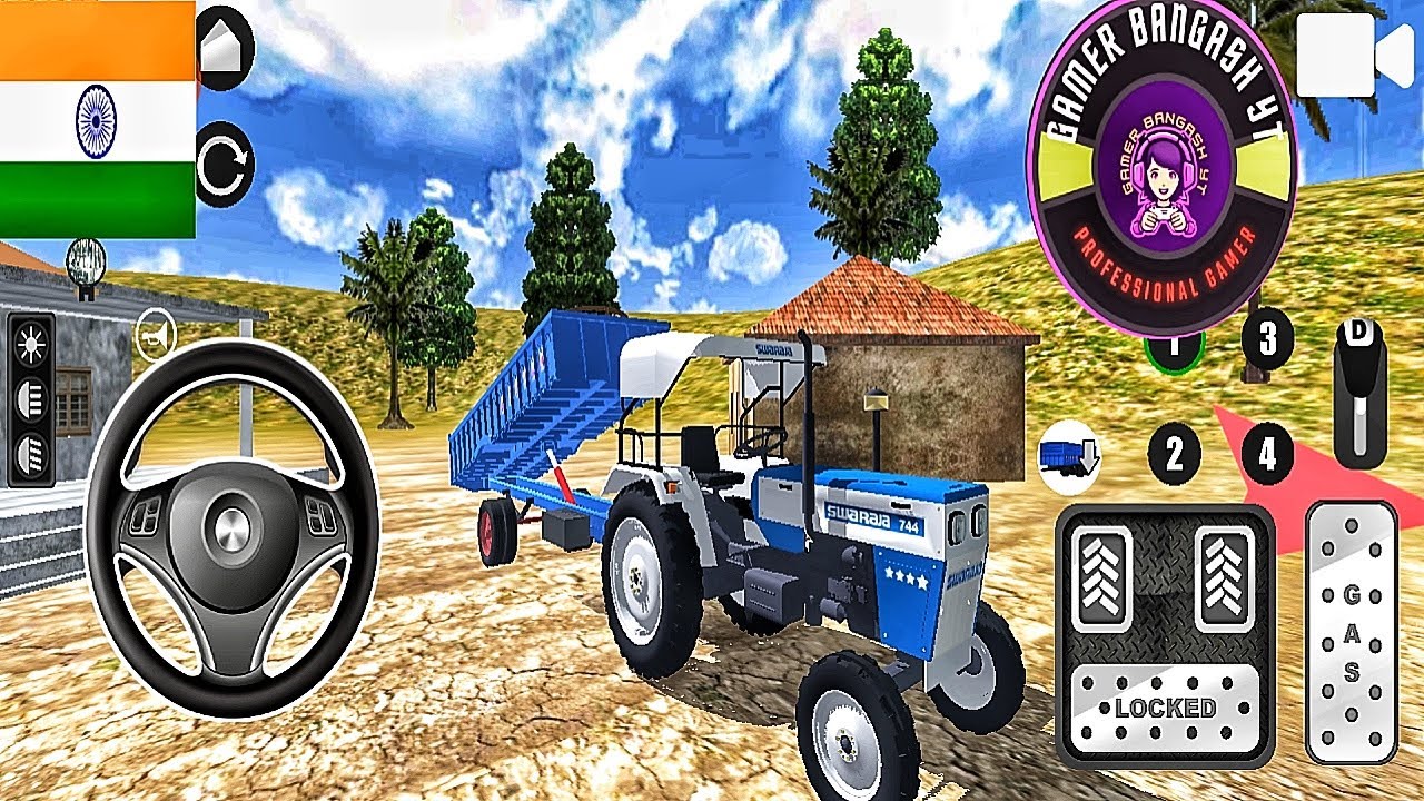 Indian Tractor Farming Simulator 🚜 | Delivering Cement to Workers’ Home ...