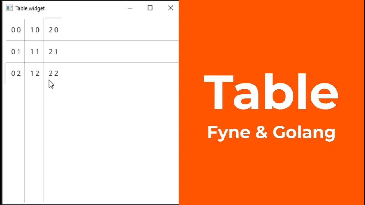 Table Fyne Golang Gui Tutorial 63 Youtube