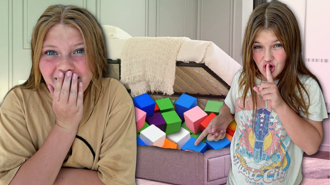 FiLLED our SiSTER'S Bed with Foam PRANK! - YouTube