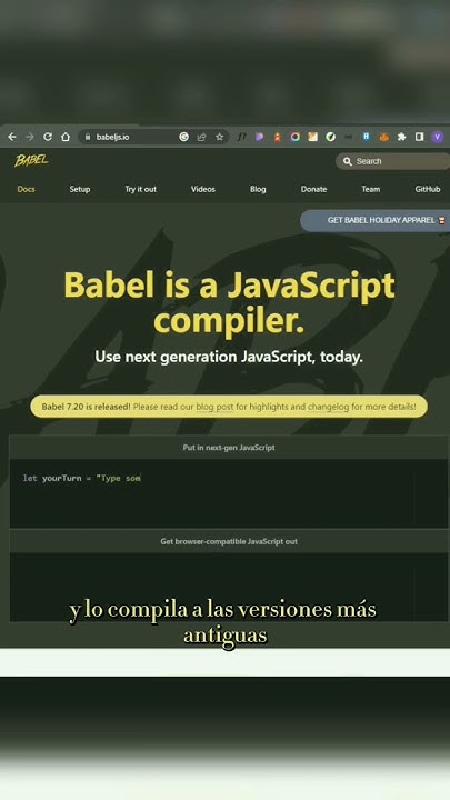 Para que sirve Babel JS #javascript #babel #coding #learning - YouTube