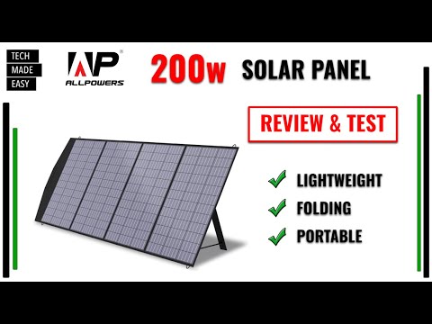 AllPowers 200w Solar Panel SP033 Folding Portable Solar Panel - YouTube