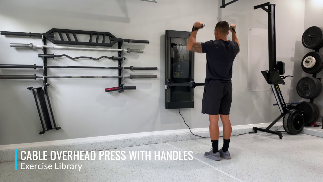 Cable Overhead Press With Handles - YouTube