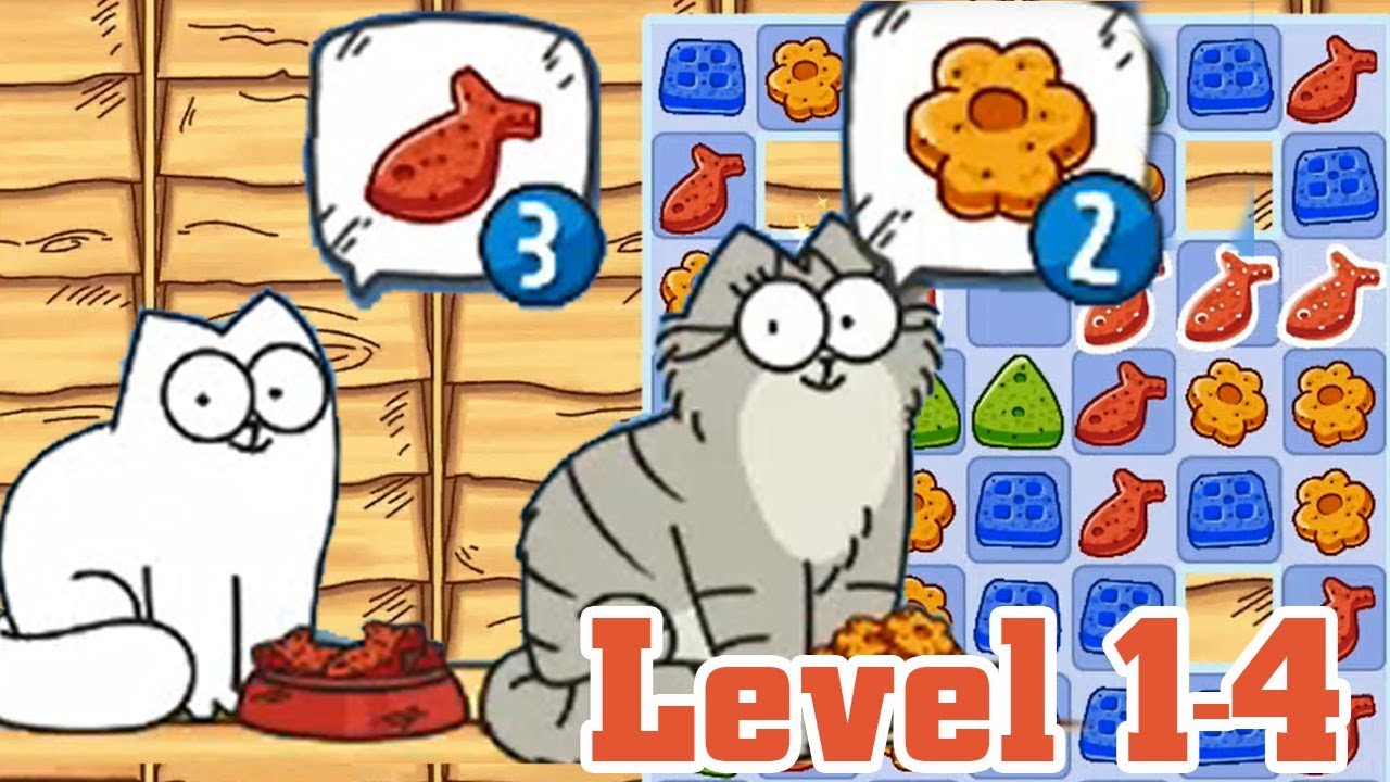 Play Simon's Cat level 1 to level 4 game for kids - YouTube