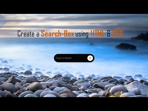 How To Create A Search-Box using Html & Css | Html & Css Tutorial - YouTube