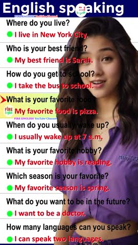 English speaking practice English question answers #americanenglish 3 - YouTube